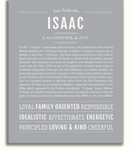 Isaac | Name Art Print – Name Stories