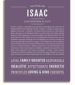 Isaac | Name Art Print – Name Stories
