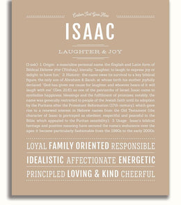Isaac | Name Art Print – Name Stories