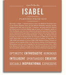 Isabel | Name Art Print – Name Stories
