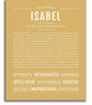Isabel Personalized Name Meaning Art Prints – Name Stories