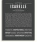 Isabelle | Name Art Print – Name Stories