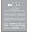 Isabelle | Name Art Print – Name Stories