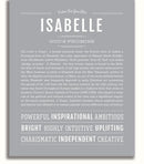 Isabelle | Name Art Print – Name Stories