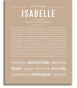 Isabelle | Name Art Print – Name Stories