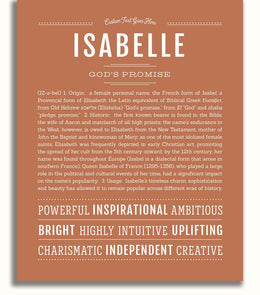 Isabelle | Name Art Print – Name Stories