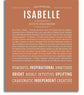 Isabelle Personalized Name Meaning Art Prints – Name Stories