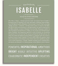 Isabelle Personalized Name Meaning Art Prints – Name Stories