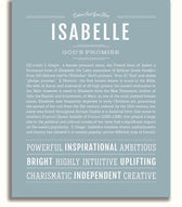 Isabelle | Name Art Print – Name Stories