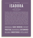 Isadora Personalized Name Meaning Art Prints – Name Stories