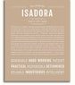 Isadora Personalized Name Meaning Art Prints – Name Stories