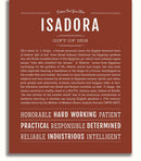 Isadora | Name Art Print – Name Stories