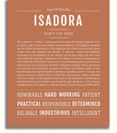 Isadora | Name Art Print – Name Stories