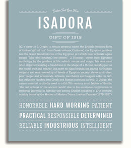 Isadora | Name Art Print – Name Stories