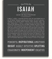 Isaiah Personalized Name Meaning Art Prints – Name Stories