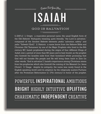 Isaiah | Name Art Print – Name Stories