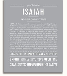 Isaiah | Name Art Print – Name Stories
