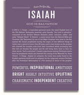 Isaiah Personalized Name Meaning Art Prints – Name Stories