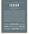 Isaiah Personalized Name Meaning Art Prints – Name Stories