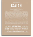 Isaiah Personalized Name Meaning Art Prints – Name Stories