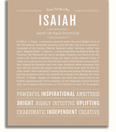 Isaiah Personalized Name Meaning Art Prints – Name Stories