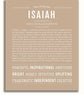 Isaiah Personalized Name Meaning Art Prints – Name Stories