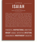 Isaiah Personalized Name Meaning Art Prints – Name Stories
