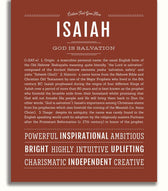 Isaiah Personalized Name Meaning Art Prints – Name Stories