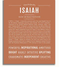 Isaiah | Name Art Print – Name Stories
