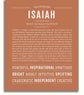 Isaiah Personalized Name Meaning Art Prints – Name Stories