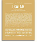 Isaiah | Name Art Print – Name Stories