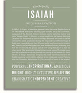 Isaiah Personalized Name Meaning Art Prints – Name Stories