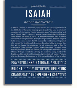 Isaiah Personalized Name Meaning Art Prints – Name Stories