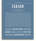 Isaiah | Name Art Print – Name Stories