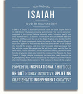 Isaiah Personalized Name Meaning Art Prints – Name Stories