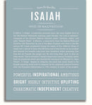 Isaiah Personalized Name Meaning Art Prints – Name Stories