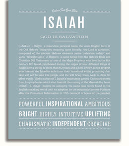 Isaiah | Name Art Print – Name Stories