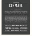 Ishmael | Name Art Print – Name Stories