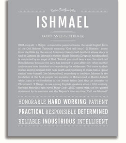 Ishmael | Name Art Print – Name Stories