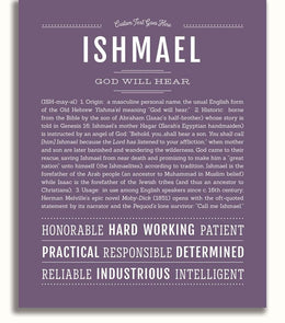 Ishmael | Name Art Print – Name Stories