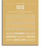 Isis Personalized Name Meaning Art Prints – Name Stories