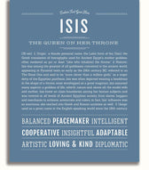 Isis Personalized Name Meaning Art Prints – Name Stories