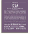 Isla | Name Art Print – Name Stories