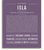 Isla | Name Art Print – Name Stories