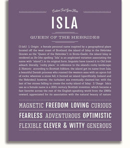 Isla | Name Art Print – Name Stories