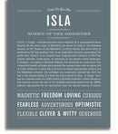 Isla | Name Art Print – Name Stories