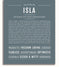 Isla Personalized Name Meaning Art Prints – Name Stories