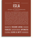 Isla | Name Art Print – Name Stories