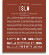 Isla | Name Art Print – Name Stories