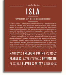 Isla | Name Art Print – Name Stories